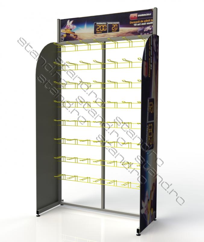 Stand expozitor cu linii carlig blister - Rolix