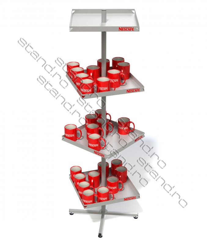 Stand expozitor cu rafturi rotative - Rolix